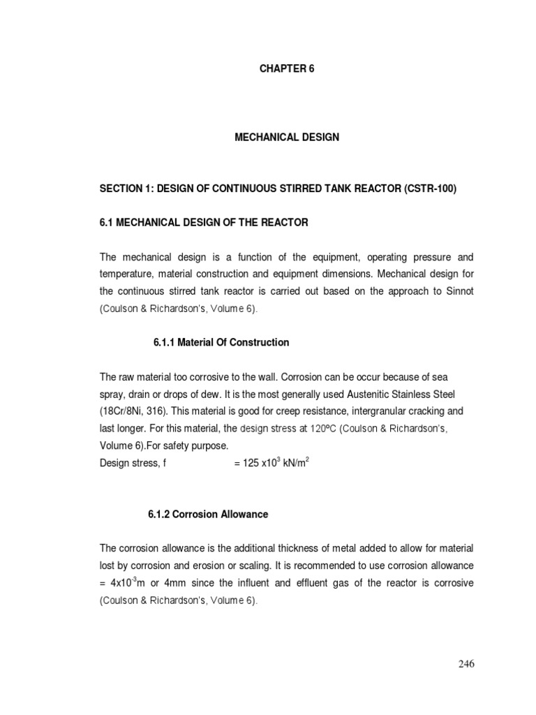 CSTR Mechanical Design Guide | PDF | Column | Bending