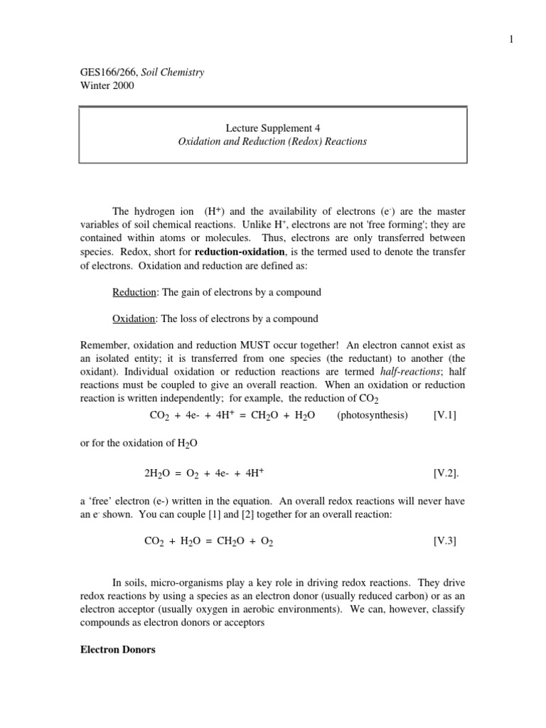 HO4_Redox | Redox | Physical Chemistry | Free 30-day Trial | Scribd