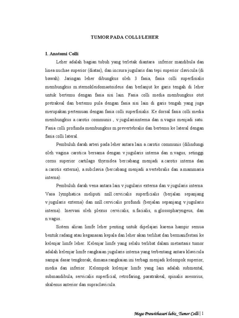 Tumor Colli | PDF