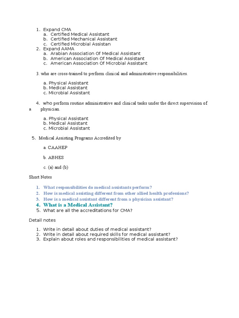 What Is A Medical Assistant? | PDF