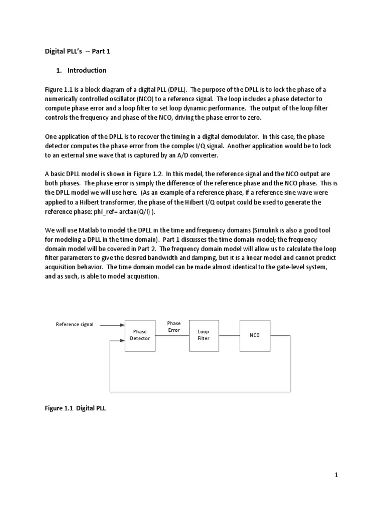 Digital PLL's - Part 1 | PDF | Algorithms | Electromagnetism