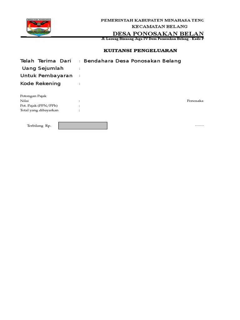 Draft SPJ Dana Desa 2017 | PDF