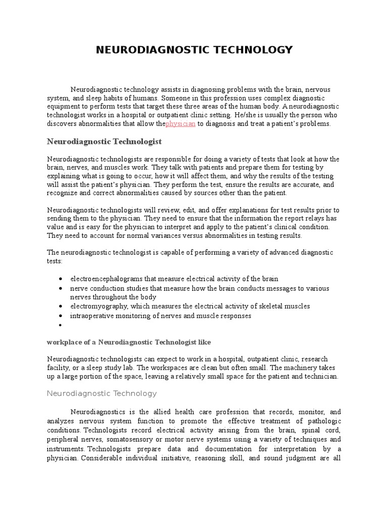 Neurodiagnostic Technology | PDF | Neurology | Electroencephalography