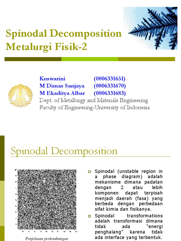 Spinodal Decomposition PDF | PDF