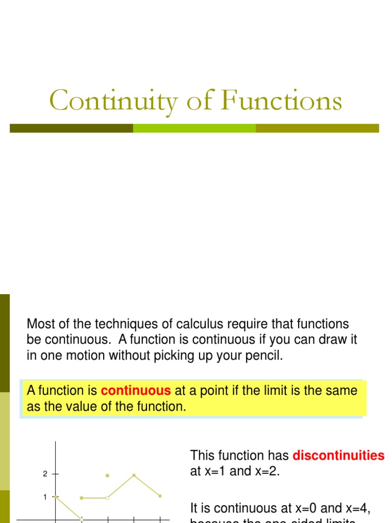 Lec 9 Continuity PDF | PDF | Continuous Function | Asymptote