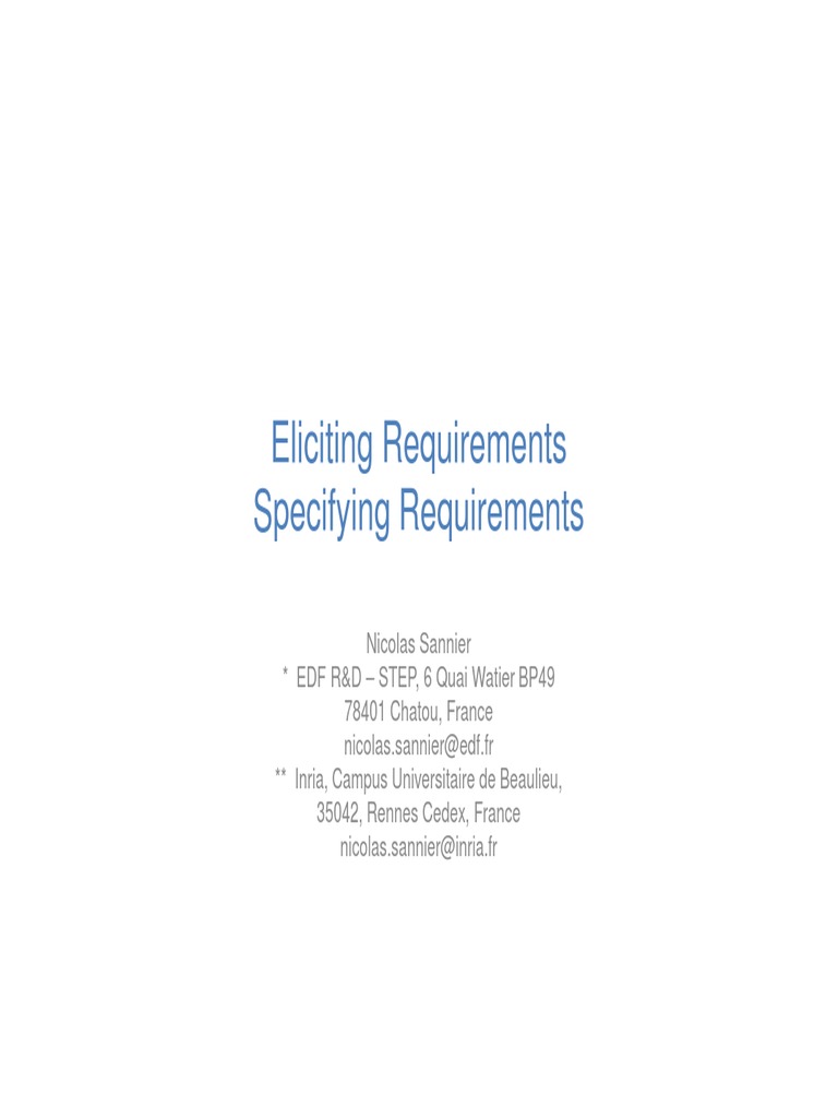 Eliciting Requirements Specifying Requirements | PDF | Ambiguity | Use Case