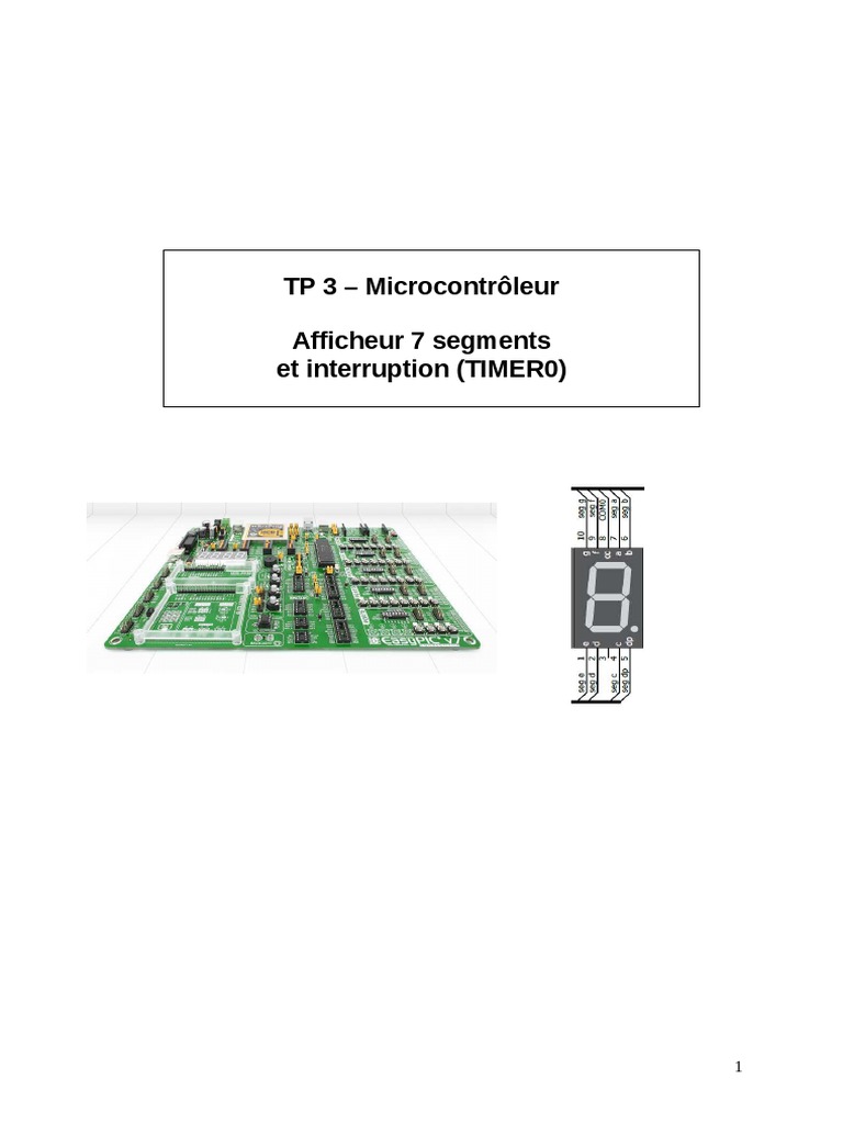 TP3-ΜC - Afficheur 7 Segments Et Interruption | PDF | Architecture (Informatique) | Technologie ...