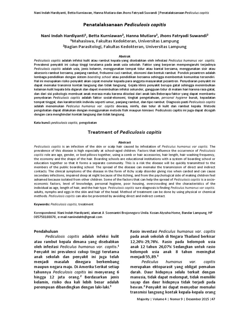 Pediculosis Capitis di Pesantren | PDF