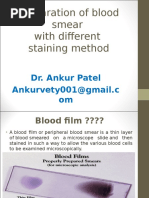 Blood Smear Preparation Techniques | PDF | Hematology | Medicine