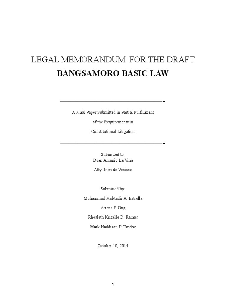 Bangsamoro Basic Law | PDF | Constitution | Political Science