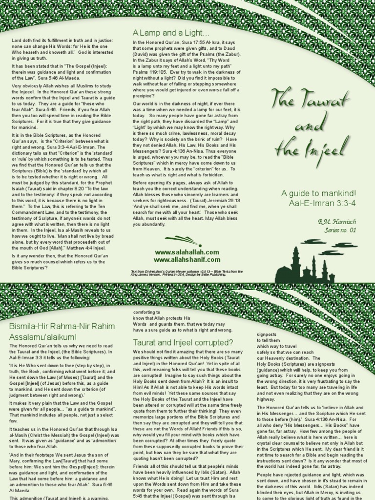 The Taurat and The Injeel: A Lamp and A Light | PDF | Prophets And ...
