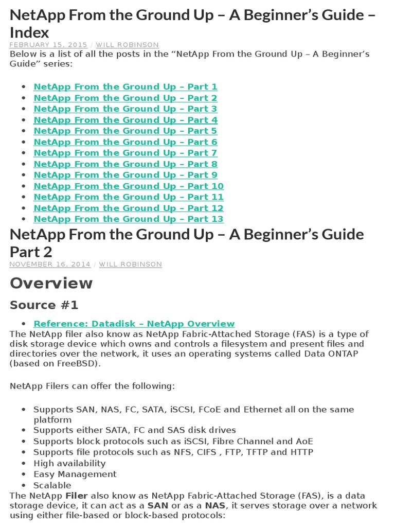 NetApp - A Beginner's Guide+FAQ | PDF | Hard Disk Drive | File System