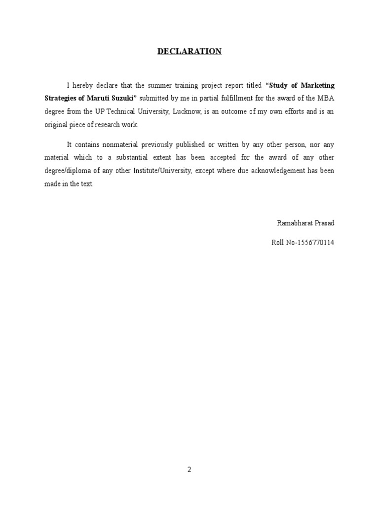 declaration & acknowledgement.docx | Business