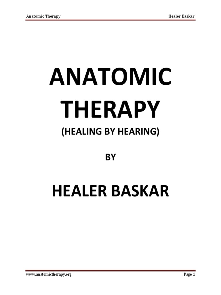 Anatomic Therapy English Healer Baskar PDF | PDF | Taste | Cure