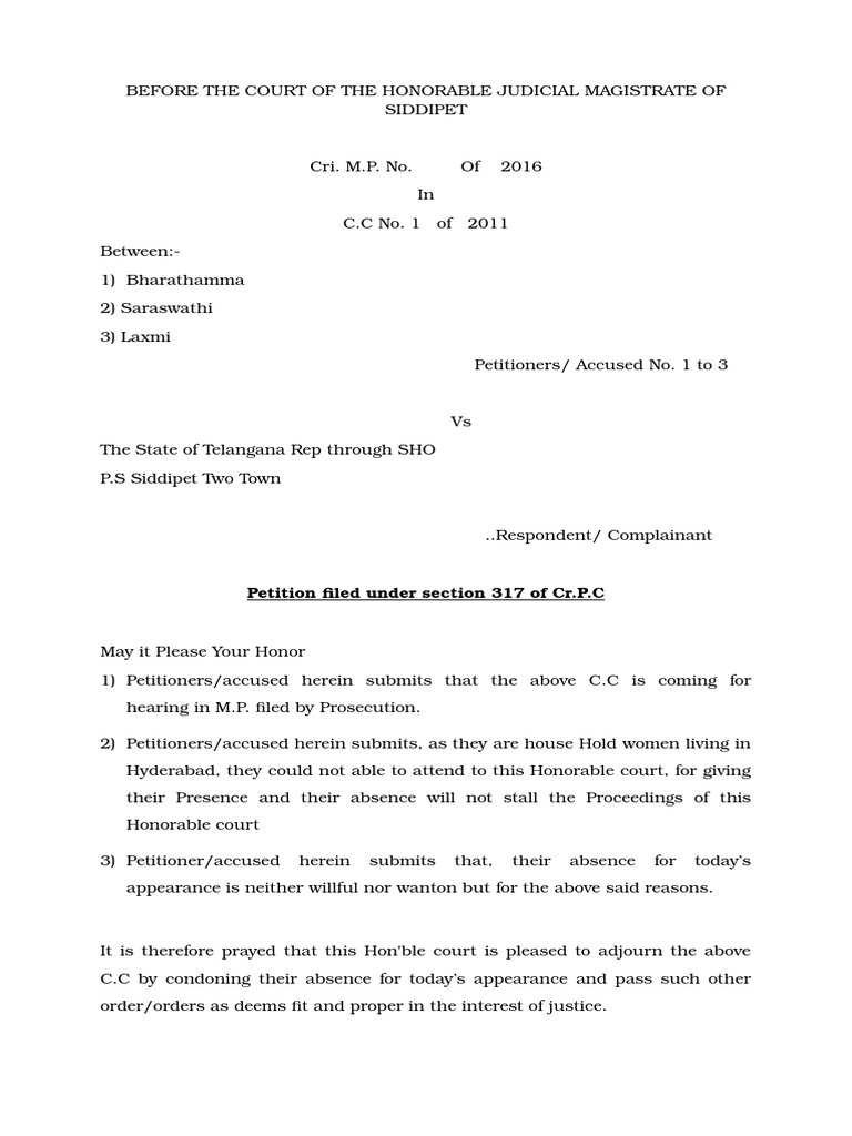 317 CRPC Petition-1 | PDF