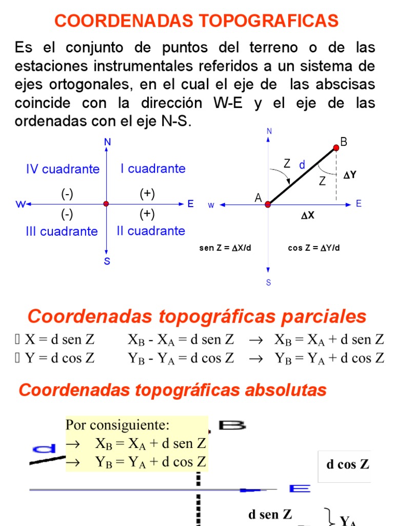 Coordenadas Topograficas Sa | PDF