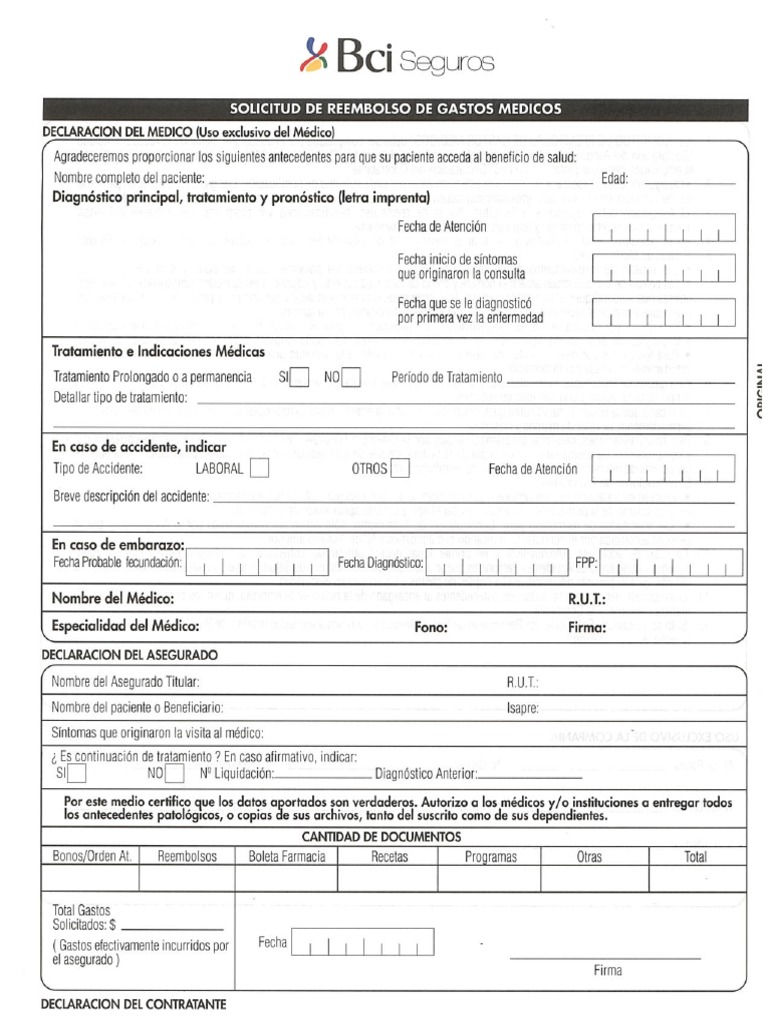 Solicitud De Reembolso Gastos Medicos Pdf