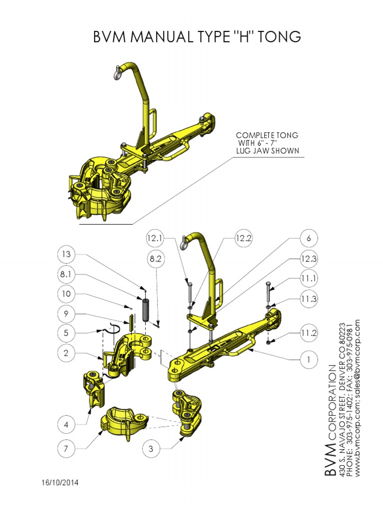 18 - Manual Type H Tong | PDF | Nut (Hardware) | Manufactured Goods