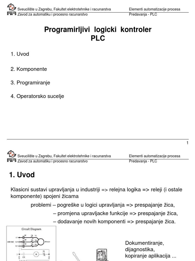 Programirljivi Logicki Kontroler PLC: 1. Uvod | PDF