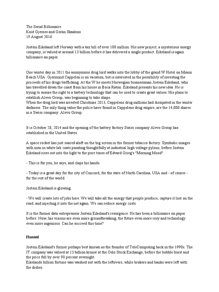 The Serial Billionaire | PDF | Stocks | Securities (Finance)