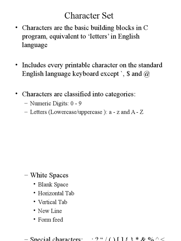 Character Set: - Numeric Digits: 0 - 9 - Letters (Lowercase/uppercase ...