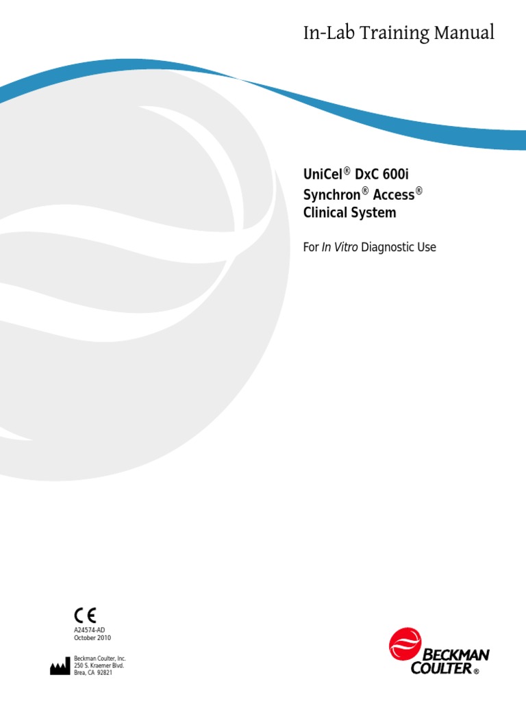 Dxc600 Beckman Coulter | PDF | Immunoassay | Computer Keyboard