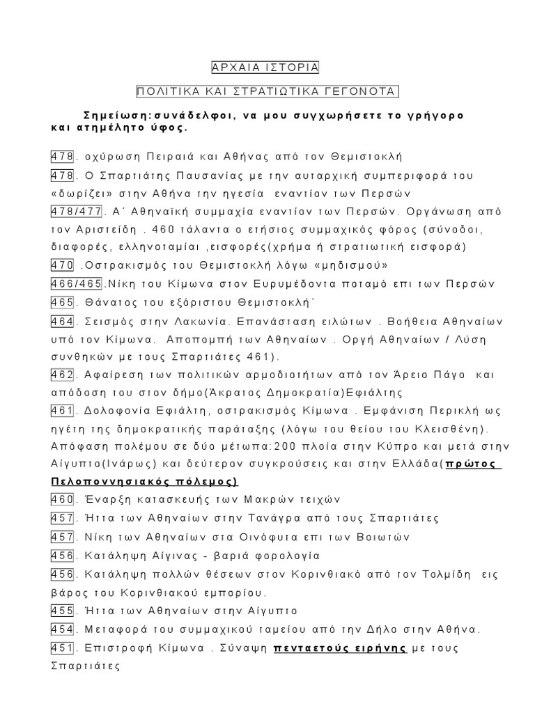 χρονολογιο αρχαιας ιστορίας | PDF