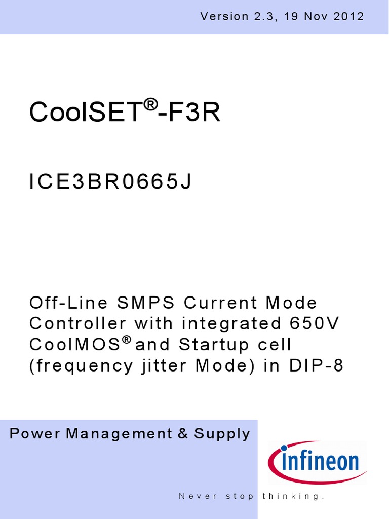 Infineon ICE3BR0665J DS v02 - 03 en PDF | PDF | Amplifier | Electrical Components