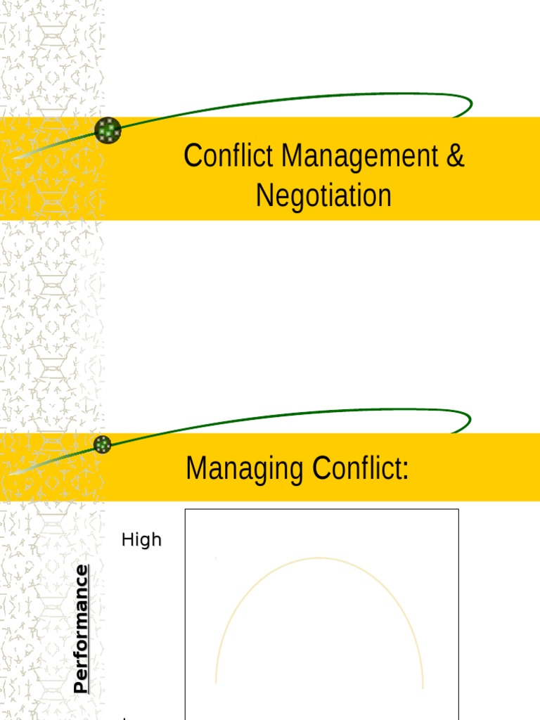 Conflict Management & Negotiation | PDF | Negotiation | Conflict (Process)