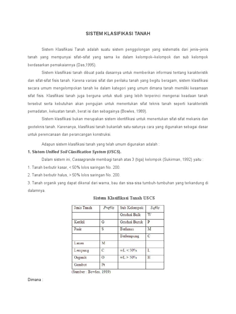 SISTEM KLASIFIKASI TANAH USCS | PDF