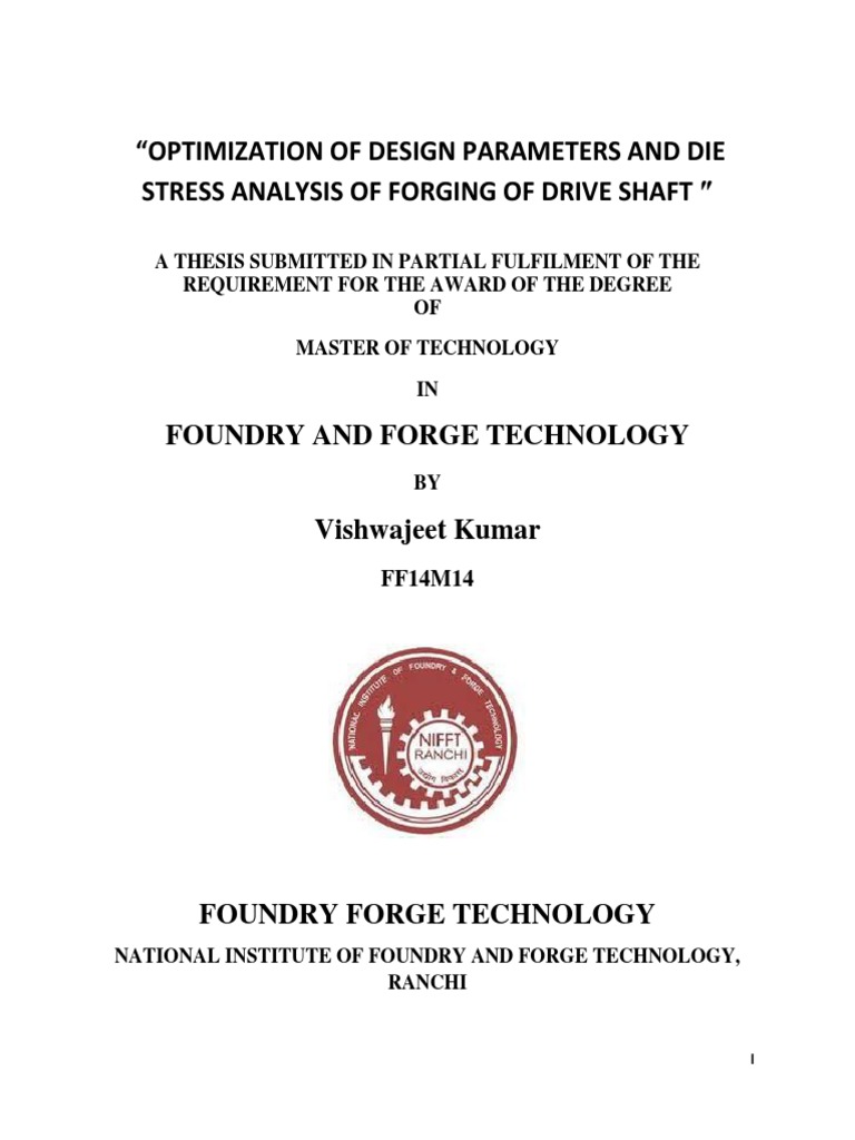 M Tech Thesis Pdf Forging Finite Element Method