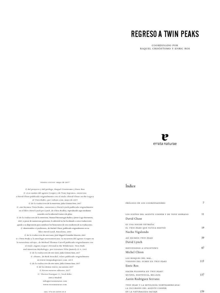 Extracto Twin Peaks | PDF | Carl Jung | Science