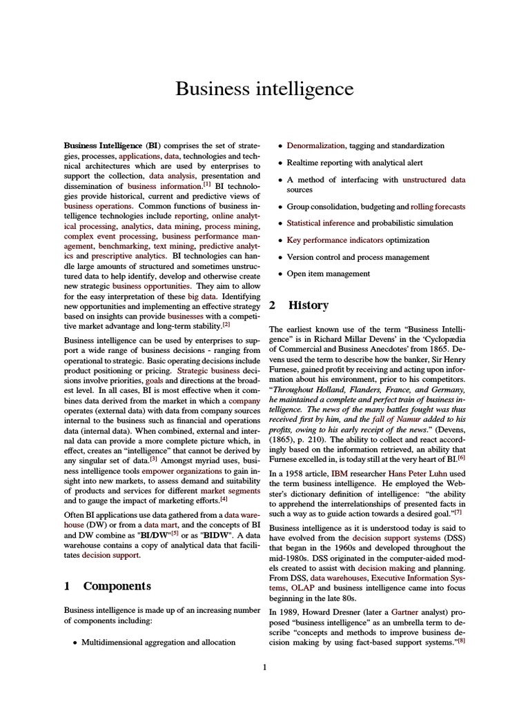 Business Intelligence | PDF | Business Intelligence | Data Management
