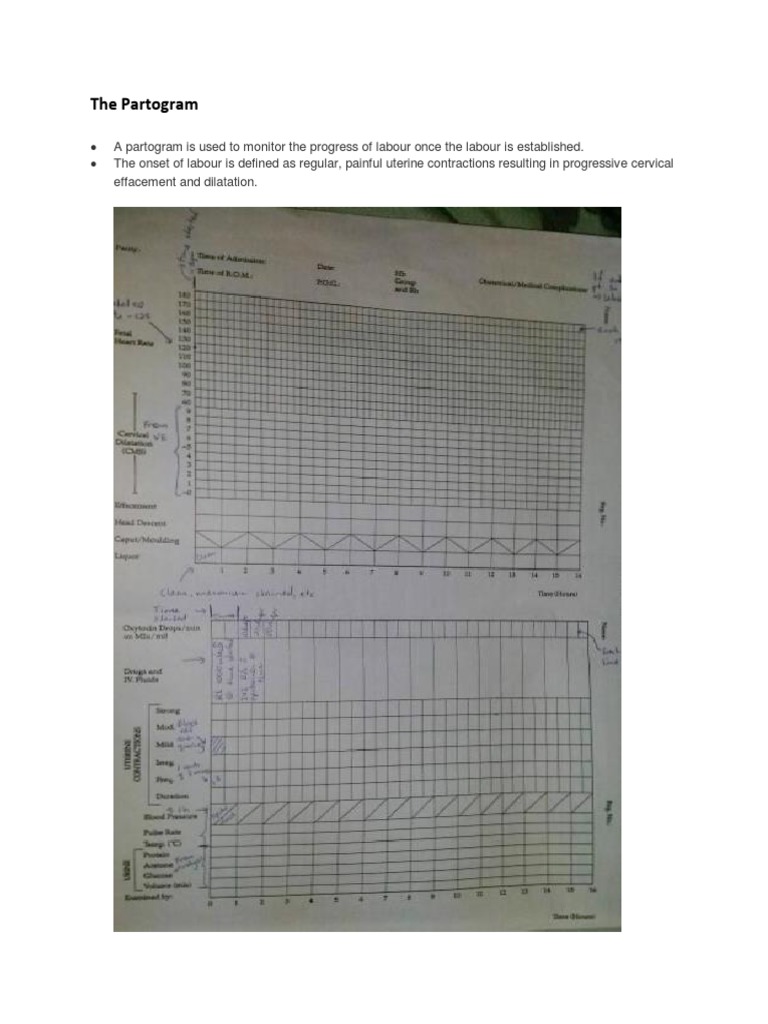 The Partogram | PDF | Childbirth | Uterus