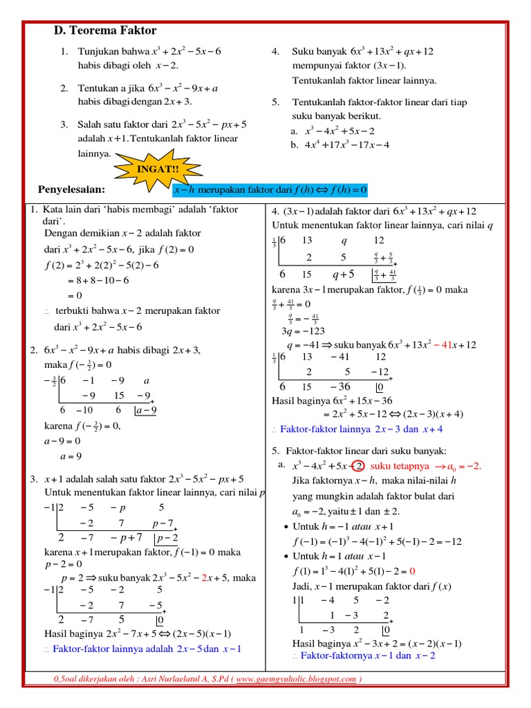 Teorema Faktor PDF | PDF