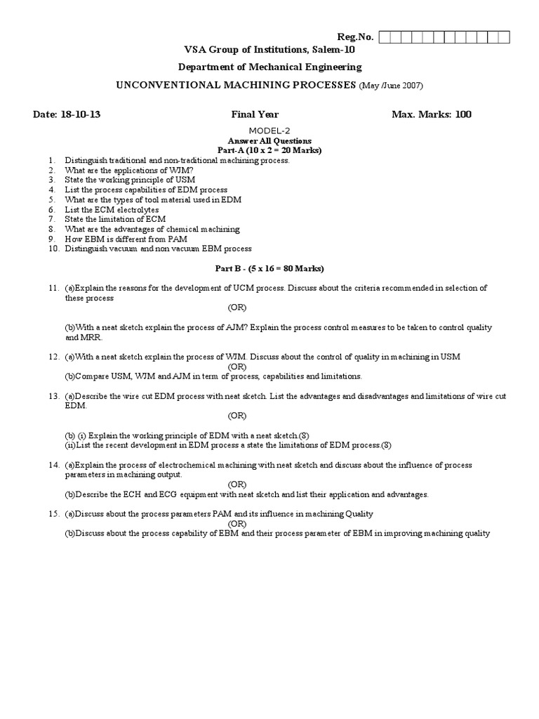 Vsa Model-2 | PDF | Machining | Industries