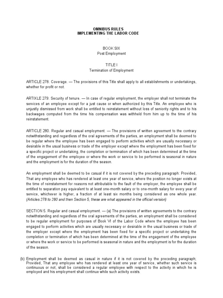 Omnibus Rules Implementing The Labor Code | PDF | Workers' Compensation ...