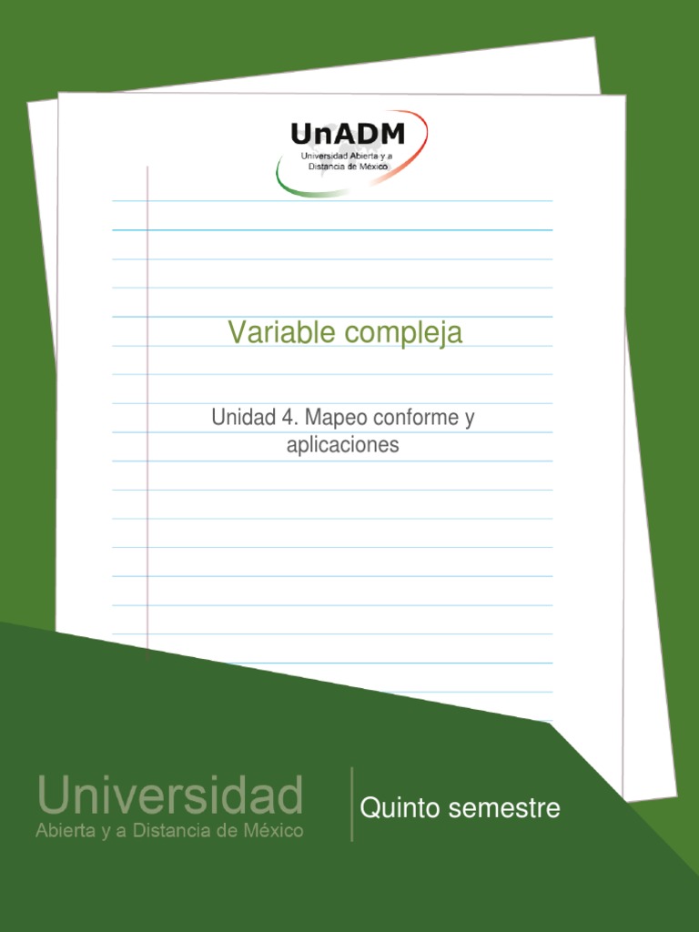 Unidad4 Mapeoconformeyaplicaciones | PDF | Función (Matemáticas) | Integral