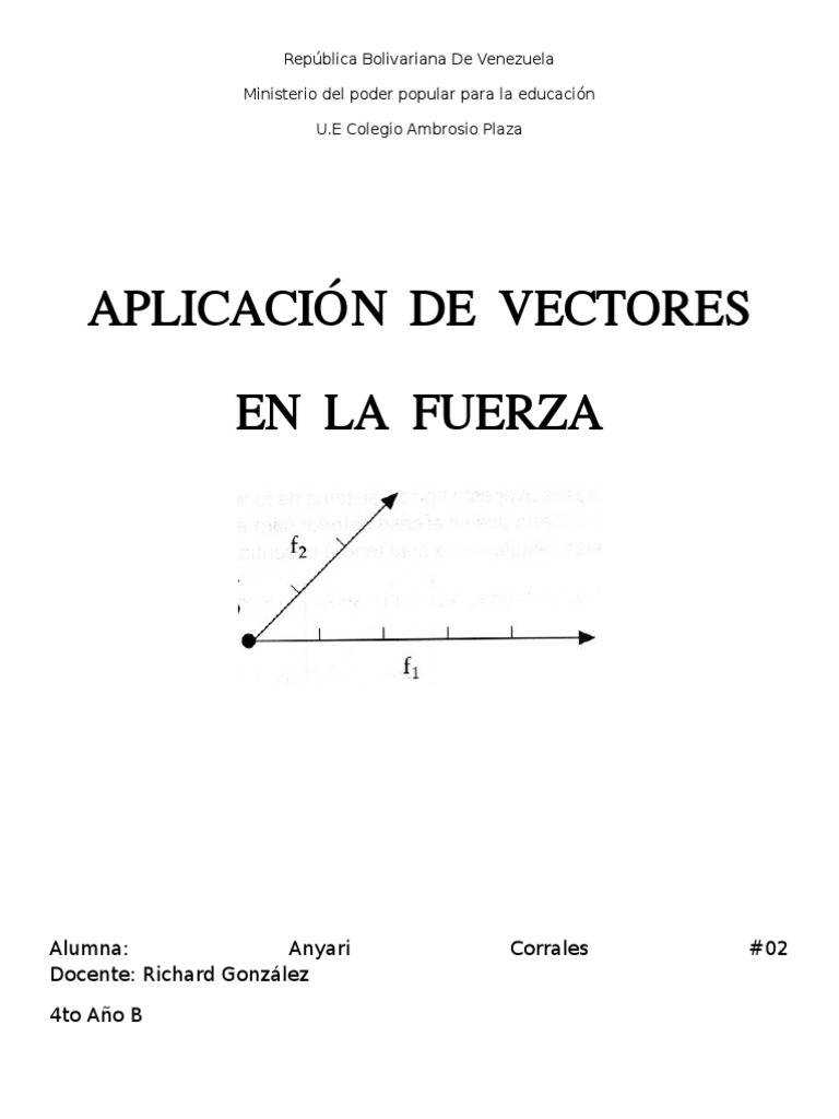 Aplicacion de Vectores en La Fuerza | Vector Euclidiano | Fuerza