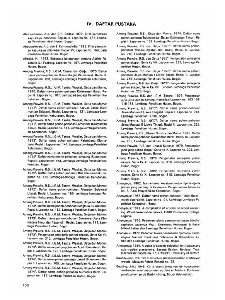 Atlas Kayu JIlid II-Daftar Pustaka-Indeks-Lampiran | PDF