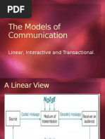 The Models of Communication: Linear, Interactive and Transactional | PDF | Neuropsychology ...