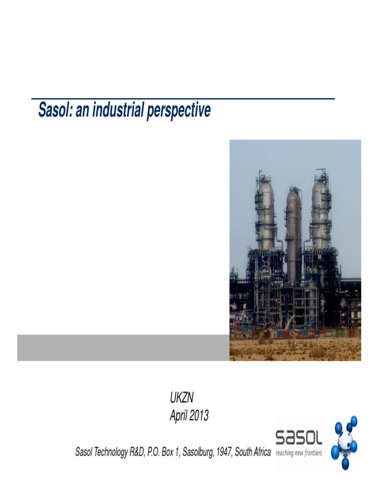 Sasol FT Technology | PDF | Gasification | Coal