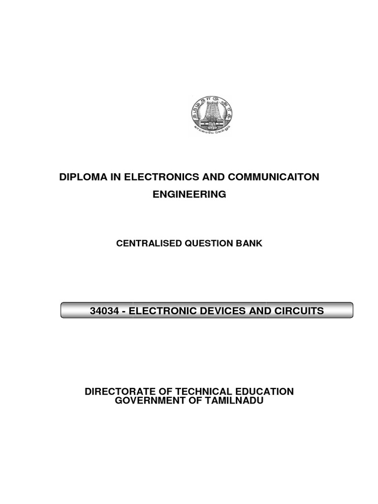 Diploma in Electronics and Communicaiton Electronics and Communicaiton ...