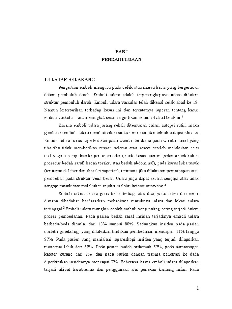 Emboli Air, Lemak, Dan Udara | PDF | Kesehatan Holistik