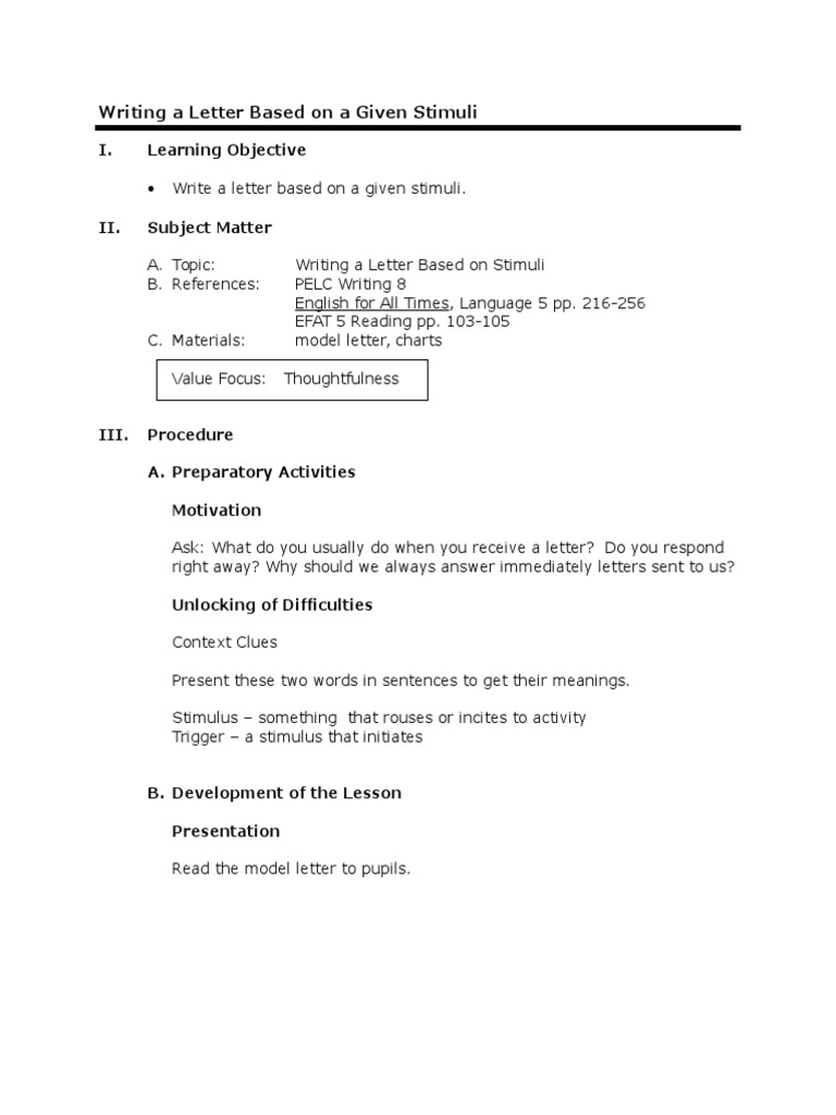 Grade 5 English Writing Writing a Letter Based on a Given Stimuli[1 ...