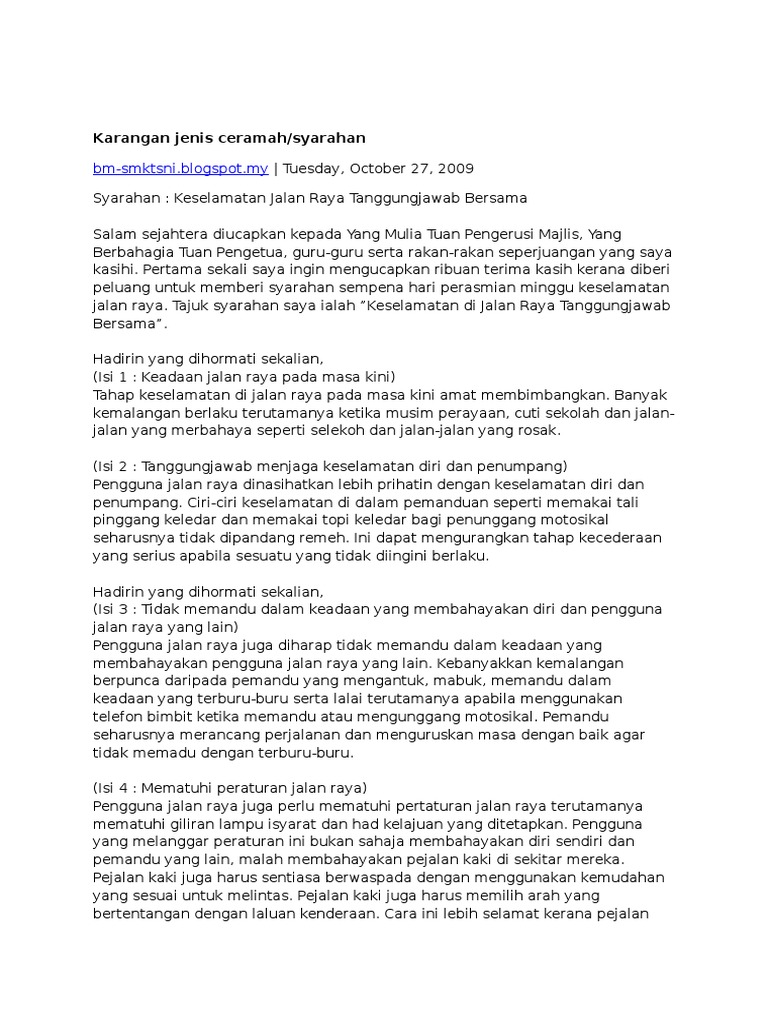 Karangan Jenis Ceramah | PDF
