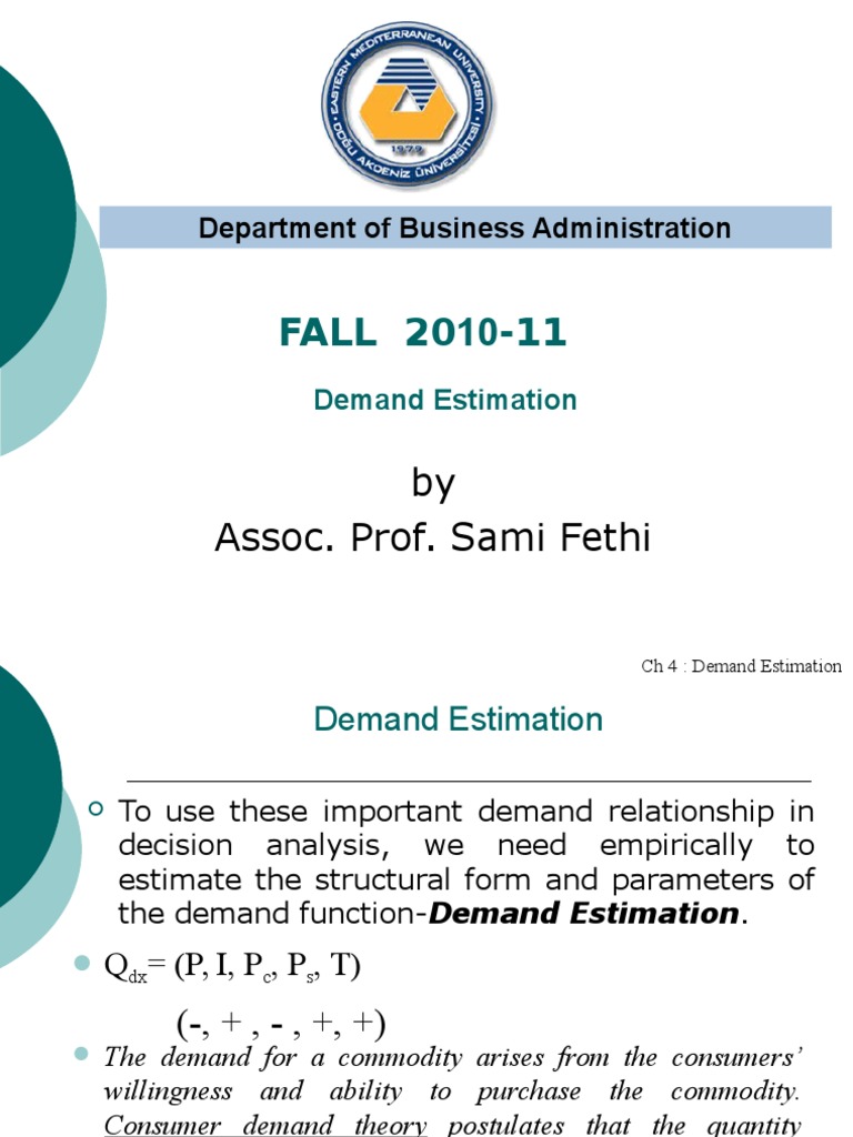 Demand Estimation | PDF | Regression Analysis | Coefficient Of Determination