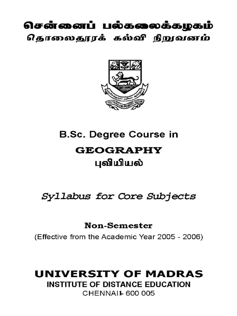 Bsc Geography Pdf Demography Map