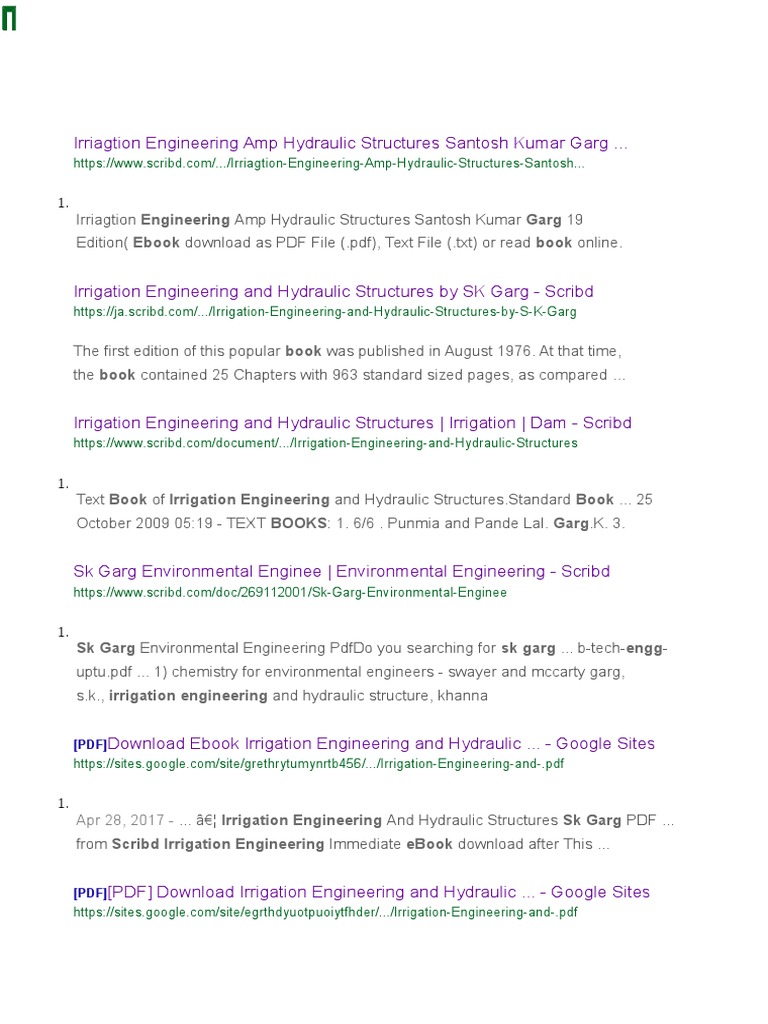 SK Garg Book For Irrigation Engineering | PDF | Amazon Kindle | E Books