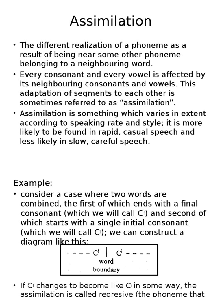 Assimilation | PDF | Consonant | Phonetics